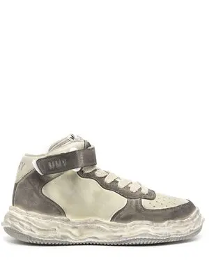 Mihara Yasuhiro Wayne Brushed Suede High-top Sneakers - Grey