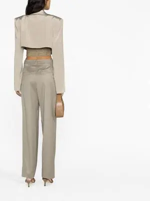 THE MANNEI Marica Cropped Blazer - Neutrals