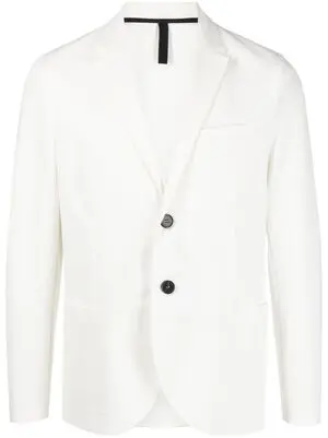 Harris Wharf London Single-breasted Cotton Blazer - White