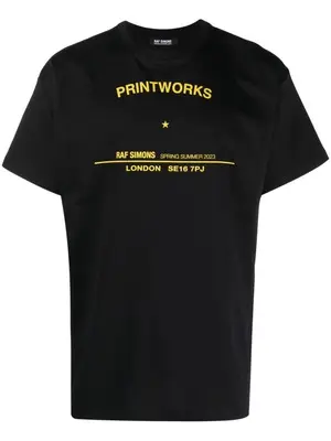 Raf Simons Printworks Tour T-Shirt In Black - 64% Off | Editorialist