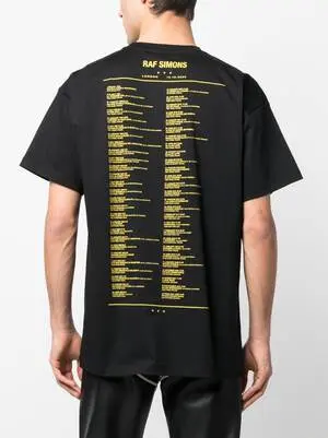 Raf Simons Printworks Tour T-Shirt In Black - 64% Off | Editorialist