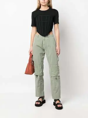John Elliott Mid-rise Straight-leg Trousers - Green