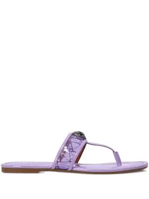 Kurt Geiger Thong-strap Patent-leather Sandals Purple