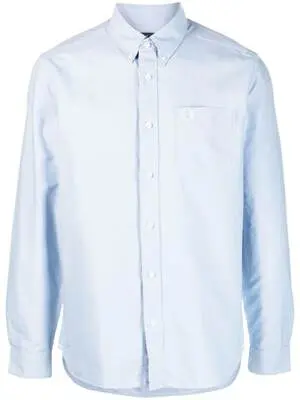 Fred Perry Logo-embroidery Cotton Shirt - Blue