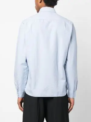 Fred Perry Logo-embroidery Cotton Shirt - Blue