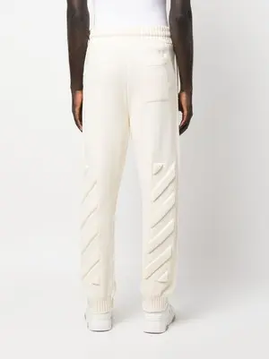 Off-White Diag-stripe Knitted Track Pants - Neutrals