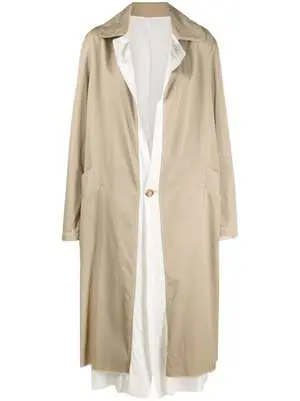 EDWARD CUMING Layered Single-breasted Coat