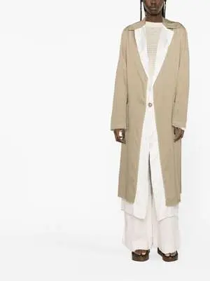 EDWARD CUMING Layered Single-breasted Coat