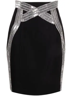 Balmain Sequin-embellished Pencil Skirt