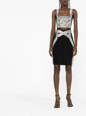 Balmain Sequin-embellished Pencil Skirt