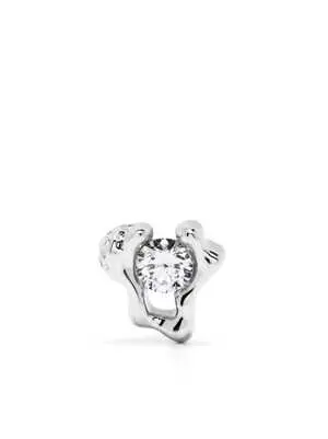 MARIA BLACK 14kt White Gold Diamond Stud Earring - Silver