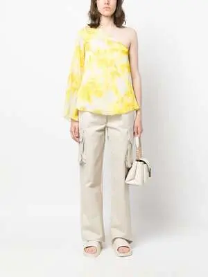 Liu Jo One-sleeve Floral-print Blouse