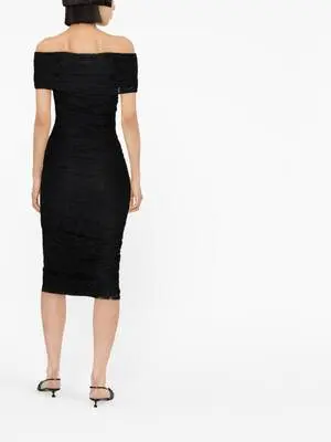 Philosophy Di Lorenzo Serafini Floral-lace Off-shoulder Midi Dress