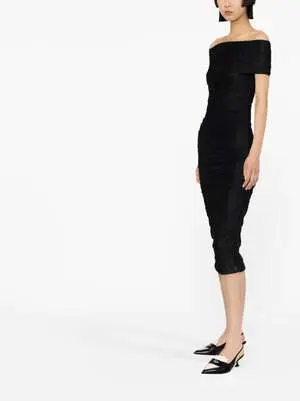 Philosophy Di Lorenzo Serafini Floral-lace Off-shoulder Midi Dress