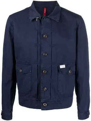 FAY Logo-patch Shirt Jacket