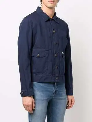 FAY Logo-patch Shirt Jacket