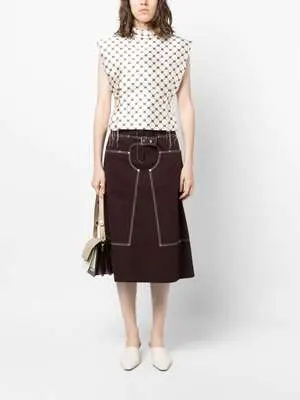 LANVIN Floral-print Sleeveless Blouse