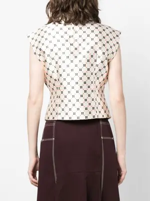 LANVIN Floral-print Sleeveless Blouse