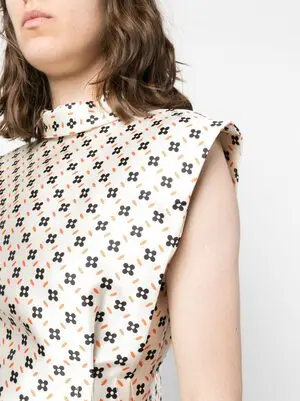 LANVIN Floral-print Sleeveless Blouse