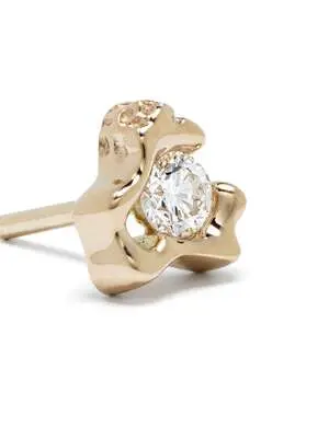 MARIA BLACK 14kt Yellow Molten Diamond Stud Earring - Gold