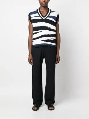Missoni V-neck Knitted Vest Top - White
