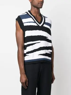 Missoni V-neck Knitted Vest Top - White