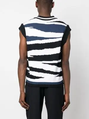 Missoni V-neck Knitted Vest Top - White