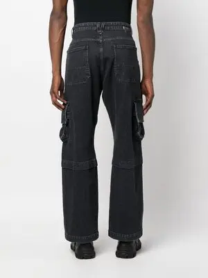 HTC LOS ANGELES Straight-leg Denim Cargo Jeans