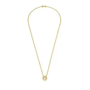 CADAR Yellow Gold And White Diamond Sole Pendant Necklace - One-color