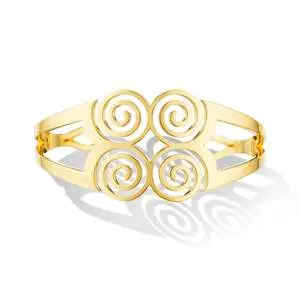 CADAR Yellow Gold Essence Cuff Bracelet