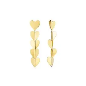 CADAR Large Yellow Gold Wings Of Love Drop Earrings