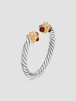 David Yurman Renaissance Ring In Sterling - Garnet