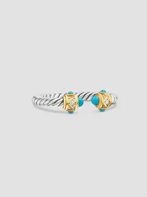 David Yurman Renaissance Ring In Sterling Silver Turquoise