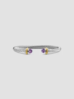 David Yurman Cable Classics Color Bracelet With 14k Yellow Gold - Amethyst
