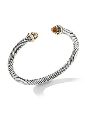 David Yurman Cable Classics Color Bracelet With 14k Yellow Gold Citrine