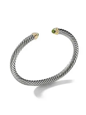 David Yurman Cable Classics Color Bracelet With 14k Yellow Gold Peridot