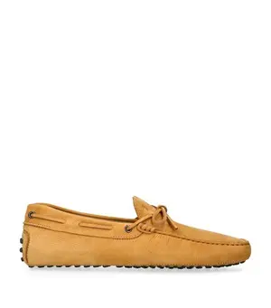 TOD'S Leather Gommino Driving Loafers - Yellow
