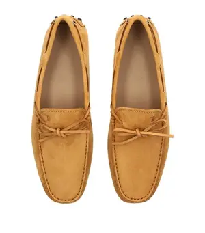 TOD'S Leather Gommino Driving Loafers - Yellow