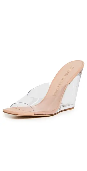 STUART WEITZMAN 100mm Tia Lucite Wedges