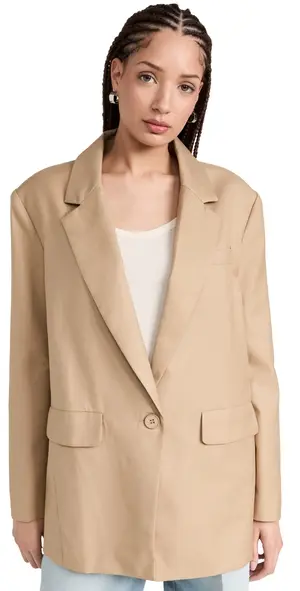 Lioness Single-button Twill Blazer