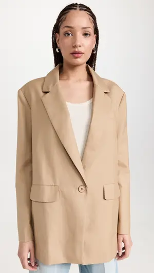 Lioness Single-button Twill Blazer
