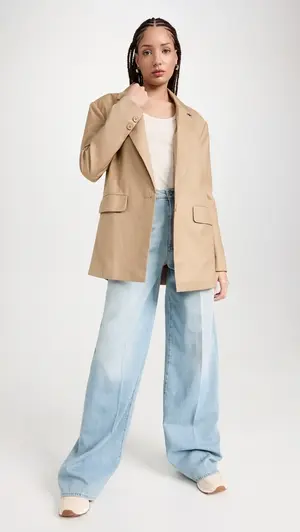 Lioness Single-button Twill Blazer