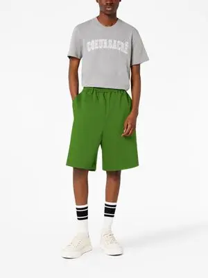 Ami Cotton Bermuda Shorts - Green