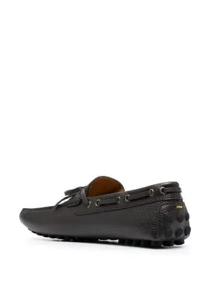 DOUCAL'S Lace-up Leather Loafers - Brown