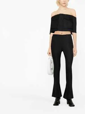 Sacai Pleated Flared Trousers