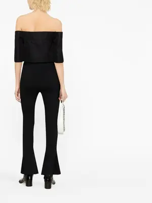 Sacai Pleated Flared Trousers