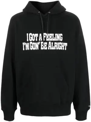 Sacai Slogan-print Cotton Hoodie
