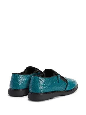 GIUSEPPE ZANOTTI Snakeskin Leather Loafers