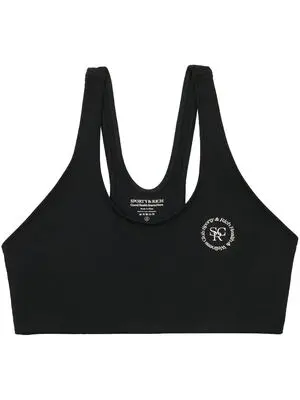 SPORTY & RICH Logo-print Sports Bra