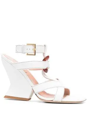 ALBERTA FERRETTI Alberta Ferretti 105mm Strap Detail Leather Sandals